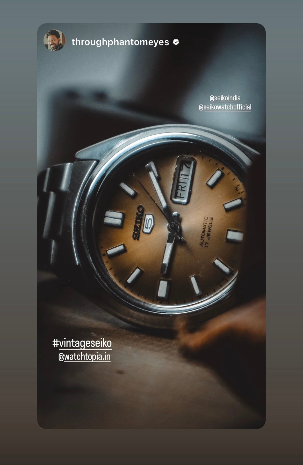 Watchtopia ₹2,500.00 See-through Glass Back Black Croc Leather Strap ...